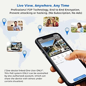 Hiseeu [ 121°Wide View Angle 4K PoE Security Camera,8MP IP Security Camera IP67 Waterproof,Dome Security Camera Outdoor,H.265+ 100ft Night Vision, Work w/PoE NVR Home Surveillance System