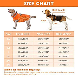 Lelepet Warm Dog Winter Coat Dog Cold Weather Coats Windproof Reflective Turtleneck Dog Fleece Vest with Harness Thick Fleece Lining Dog Jacket Dog Coat for Small Medium Large Dogs, M