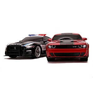 Jada Toys Hyperchargers 1:16 2020 Ford Mustang Shelby GT500 & 2019 Dodge Challenger SRT Remote Control Car, Toys for Kids and Adults