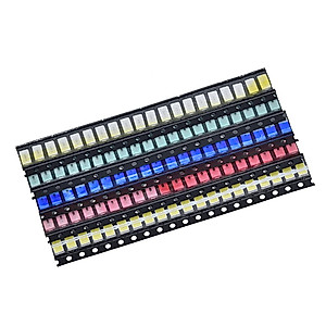 Cermant(5 Colors x 20 pcs = 100 pcs)5730 SMD LED Diode Lights Kit(0.22 x0.12 inch) Super Bright Lighting Bulb Lamps,Electronics Components Light, Light,Emitting Diodes,Yellow, red, Blue, Green, White