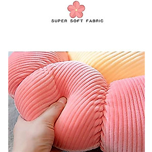 LEHU Flower Pillow, Flower Shaped Seating Cushion -Cute Daisy Pillow for Girls Tweens Room Decor Flowe Floor Pillow for Reading and Lounging Comfy (Pink petals-23'')