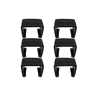 SUQ I OME 6 pack Outdoor Patio Rattan Wicker Furniture Sofa Clip, Sectional Rattan Sofa Chair Module Outdoor Couch Garden Furniture Fasteners Clip Connector for tube width 2.14''