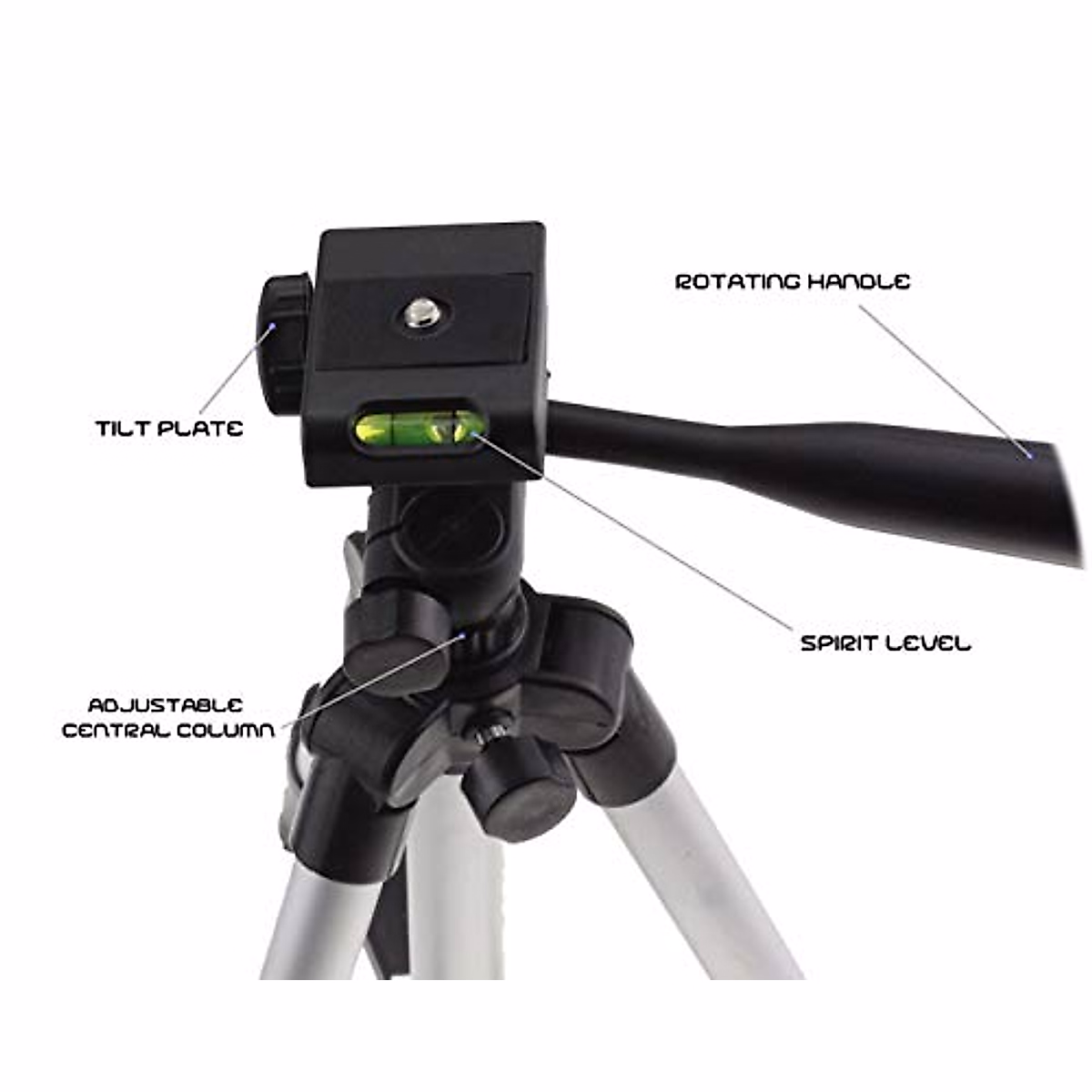 Navitech Lightweight Aluminium DSLR Camera Tripod Compatible with The Panasonic Lumix DC-TZ202