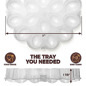 Shop Square Deviled Eggs Carrier with Lid - (3 Pack) 18 Slot Deviled Egg Tray with Lid for Party, Easter, Thanksgiving - Reusable Deviled Egg Platter with Secure Lid