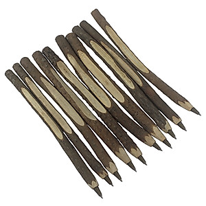Gullor 10PCS Personalized Ballpoint Pen Real Wooden Pen, Tree Branch Pen, Twig Pen, Wedding Guest Book