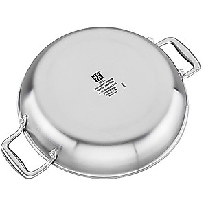 ZWILLING Spirit Ceramic Nonstick Braiser, 4-qt, Stainless Steel/Grey