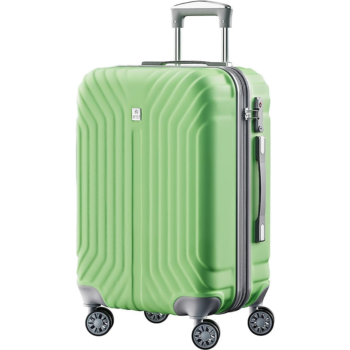 AnyZip Carry On Luggage Expandable PC ABS Durable Hardside Suitcase with Spinner Wheels TSA Lock 20 Inch LightGreen