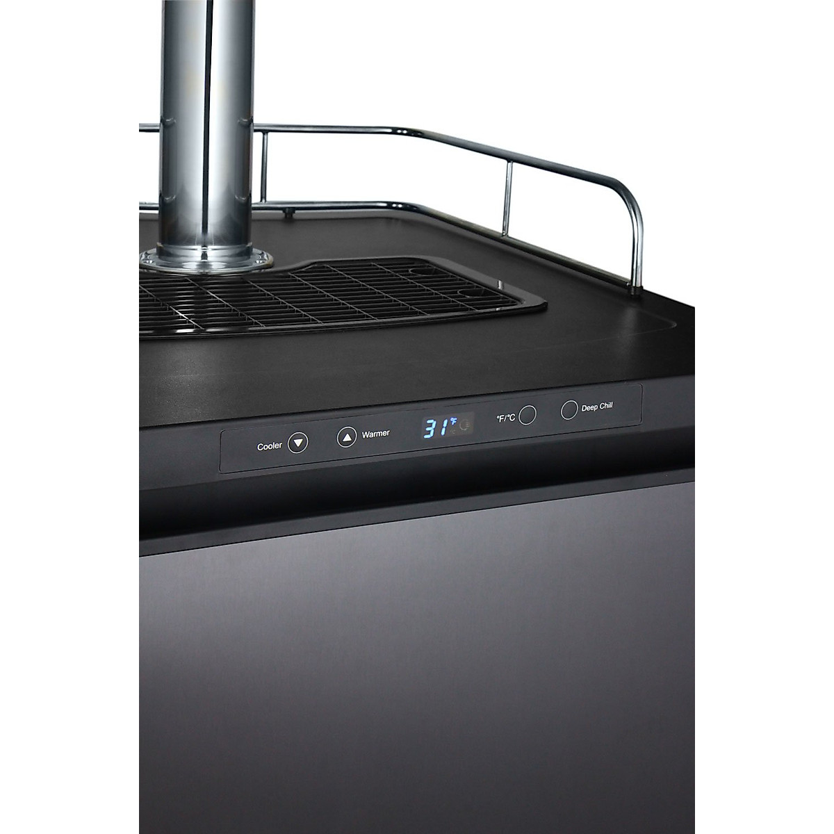 Kegco K309X-1 Keg Dispenser, 1 Faucet, Black Stainless Steel