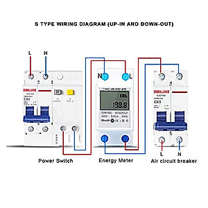 Single Phase Energy Meter 5-80A DDM15SC LCD Digital Display Din Rail Electronic Energy KWh Meter Embedded End Cover