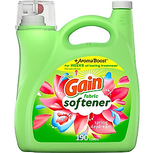 Gain Laundry Fabric Softener Liquid, Spring Daydream, 164 Fl Oz, 190 Loads