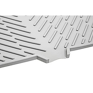 Luxet Silicone Dish Drying Mat with Built-in Drain Lip - Hygienic Drying Pad - Sturdy Compact Easy to Clean Tray Protects Surfaces Prevents Water Build Up - 23 X 17 (Grey)