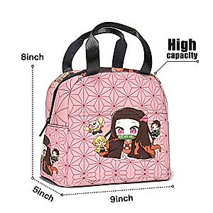 FGBXC Anime Insulated Lunch Bag Reusable Portable Lunch Box Snack Tote Bags For Adults Women Men Picnic Gifts Travel