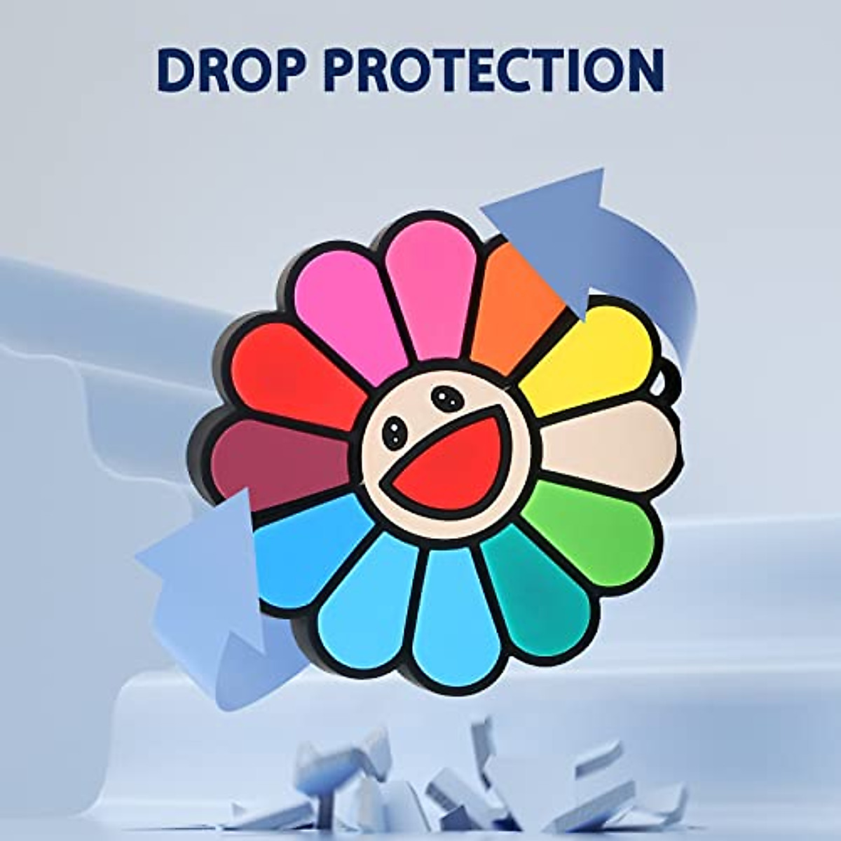 Besoar for AirPods Pro 2019/Pro 2 Gen 2022 Case Cartoon Cute Kawaii Silicone Cases for Apple AirPod Air Pods Pro Design Cover Cool Unique Fun Funny Soft Coves for Girls Girly Boys(Chromatic Flowers)