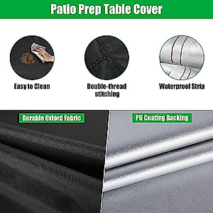 Jungda Outdoor Prep Table Cover for Prep & Work Table,Patio Waterproof Stainless Steel Table Work Cover - 36 x 24 x 35 Inch