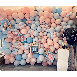 140Pcs Pastel Pink Balloons Baby Pink Balloon Garland Arch Kit 5/10/12/18 Inch Latex Pink Balloons Different Sizes as Gender Reveal Baby Shower Birthday Wedding Valentine's Day Party Decorations