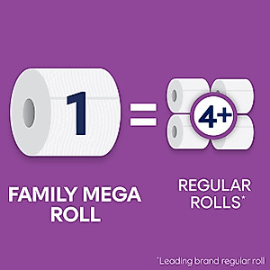 Cottonelle Ultra Comfort Toilet Paper with Cushiony CleaningRipples Texture, Strong Bath Tissue, 6 Family Mega Rolls (6 Family Mega Rolls = 27 Regular Rolls), 325 Sheets per Roll