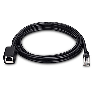 Ruaeoda Ethernet Extension Cable 25 Ft, Shielded Network Cat6 Extension Patch Cable RJ45 Cords Shielded Male to Female Connector