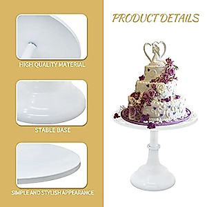 PNBO 3pcs Round Cake Stands - White Small Cake Stand Set - Cake Display Stands for Dessert Table - Cake Plate for Girl's Birthday Parties,Baby Shower,Weddings,Graduation Ceremonies,Anniversaries