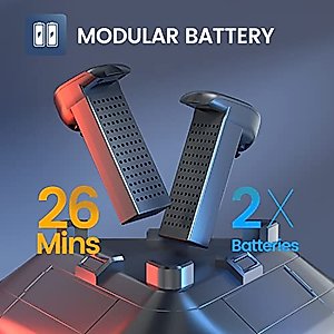 Holy Stone HS280 Foldable FPV Drone with Adjustable 1080P HD WiFi Camera, Lightweight RC Quadcopter for Kids Adults Beginner, 2 Modular Batteries, Auto Hover, Gravity Sensor, Voice Gesture Control