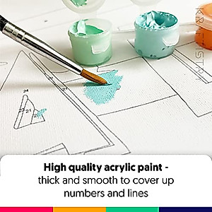 Kraftistry Paint by Number for Adults Canvas Italy | DIY Paint by Numbers for Adults Beginner | 12x16 Painting Kits for Adults with Framed Canvas, Dual-Hand Ergonomic Brush, Paint, Hooks and Nails