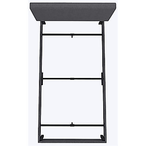 DHP Janford Upholstered Platform Bed with Modern Vertical Stitching on Rectangular Headboard, Twin, Gray Linen