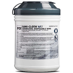 PDI Healthcare P13872 SANI-Cloth AF3 Germicidal Disposable Wipe, Large, 6" x 6.75" Size (Pack of 1920)
