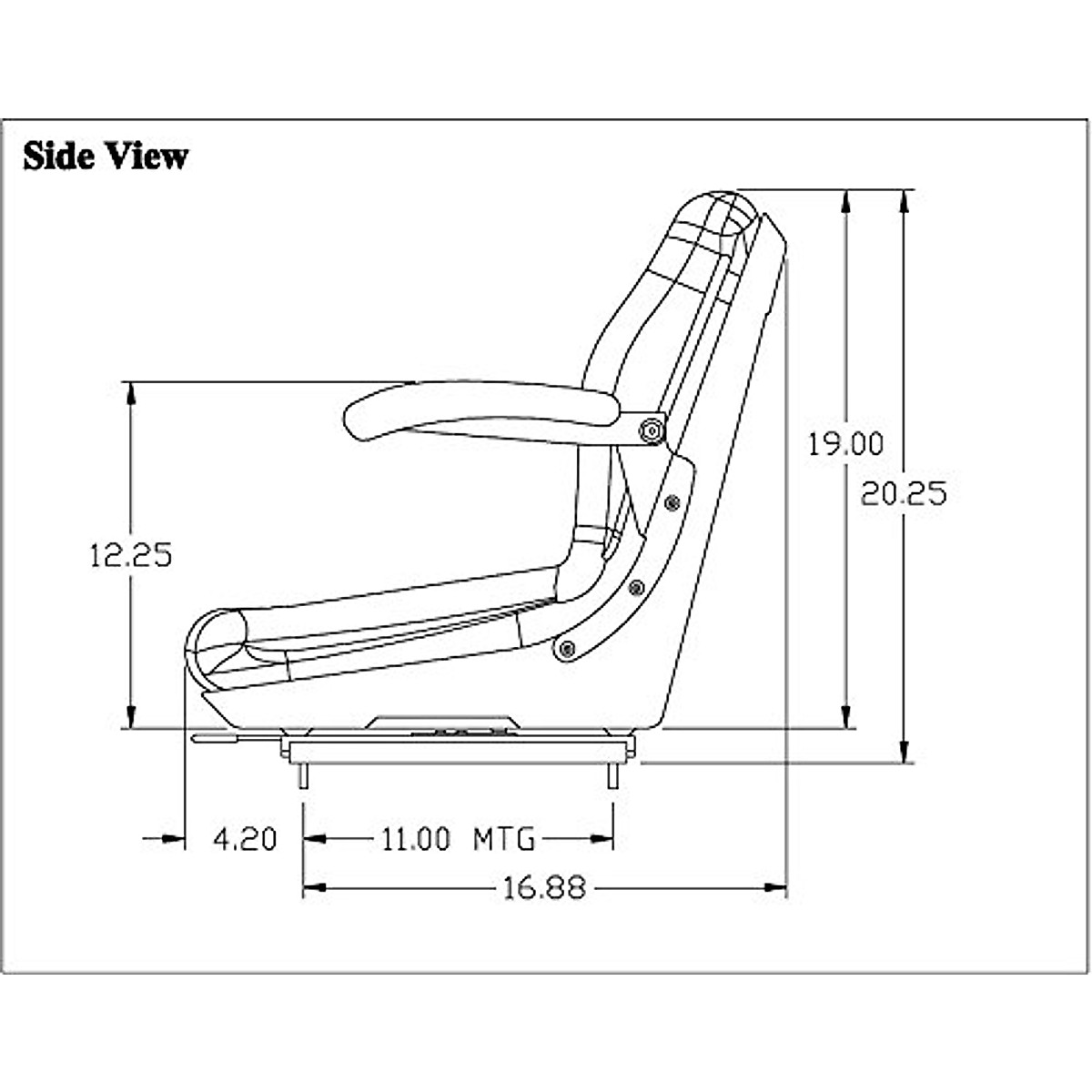One New Gray Seat with Slide Rails & Arms Fits Ariens, Bad Boy, Craftsman, Dixon, Everride, Fits Exmark, Grasshopper, Gravely, Fits Husqvarna, Fits Kubota, Land Pride, Simplicity, Snapper, Fits Toro,
