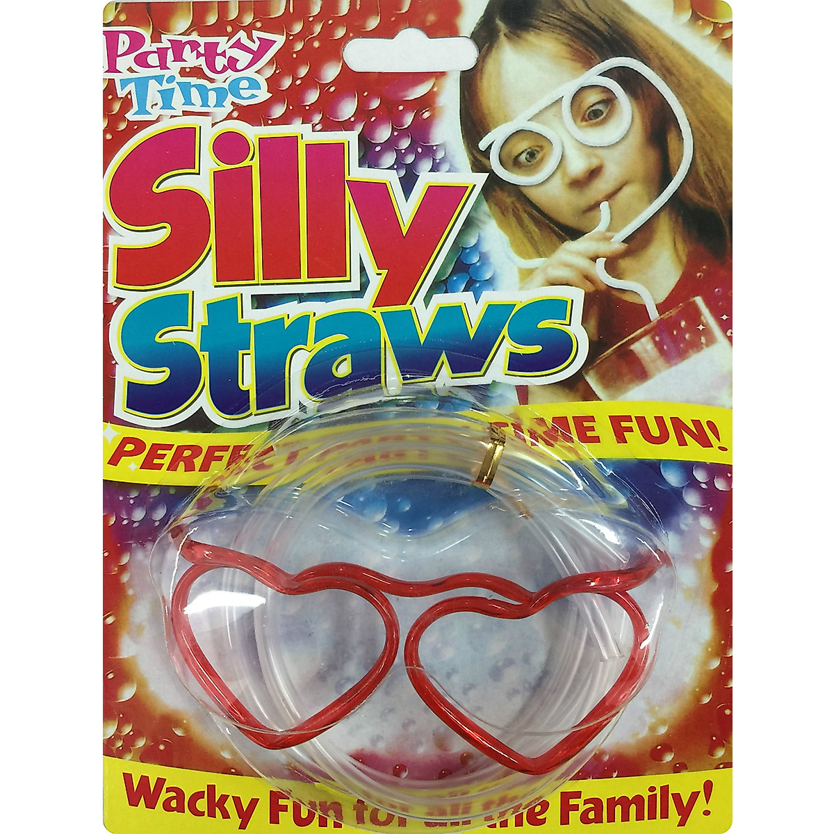 8 x Novelty Flexible Soft Glasses Silly Drinking Straw Sip 'N Swirl Eyeglasses Straw glasses (round)