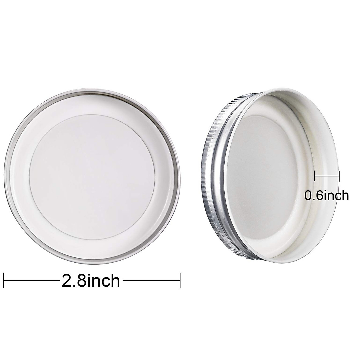 Pangda 24 Pack Mason Jar Lids Regular Mouth Silicone Seals Leak Proof Secure Mason Storage Solid Caps