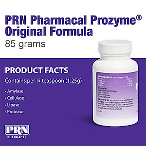 PRN Pharmacal ProZyme Original Formula Enzyme Replacement Supplement - Reinforces Animal's Digestive System, Supports Dog & Cat Food Breakdown - Promotes Pet's Digestive Health - 85 g, 3 Oz Bottle