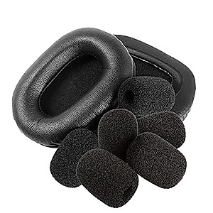 Ear Cushion Ear Pads mic Cover Foam Microphone Compatible with BlueParrott B450-XT B550 XT Noise Canceling Bluetooth Headset (Set)
