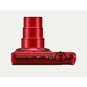 Nikon COOLPIX S6500 Wi-Fi Digital Camera with 12x Zoom (Red)