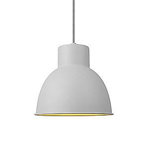 Globe Electric 61002 1-Light Pendant, Matte Gray, Gray Designer Fabric Cord