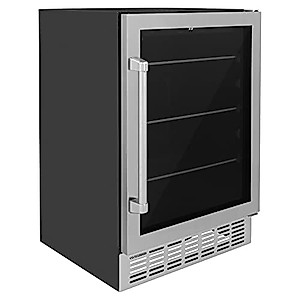 Z Line Kitchen and Bath ZLINE 24" Monument 154 Can Beverage Fridge in Stainless Steel (RBV-US-24)
