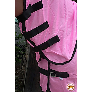 HILASON 66 Inches Horse Ultra Violet Rays Protect Mesh Bug Mosquito Horse Fly Sheet Summer Spring | Fly Sheet | Horse Turnout Sheet | Fly Sheet for Horses | Bug and Mosquito Protection