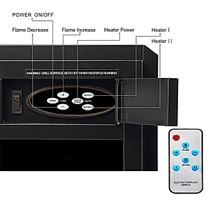 Joy Pebble 36'' Wood Electric Fireplace Mantel Package Freestanding Heater Corner Firebox with Log Hearth and Remote Control,750-1500W (Ivory White)