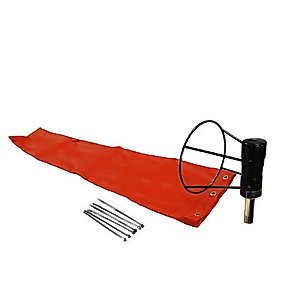Airport Windsock Corporation 8" X 36" Orange Windsock and 8" Ball Bearing Frame USA Made