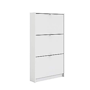 Tvilum Bright 3 Drawer Shoe Cabinet, White