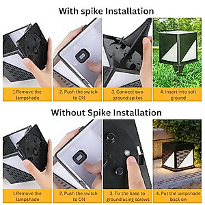 XYRIS 4x4 Solar Post Cap Lights, Solar Lights Pathway Solar Garden Lights Outdoor Waterproof, Fence Post Solar Lights, Solar Landscape Lights for Yard, Patio, Stair, Path, Driveway (Warm White)