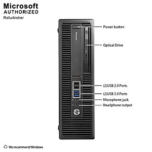 HP ProDesk 600 G1 SFF Business Desktop Computer, Intel Core i5 4590 up to 3.7GHz,16G DDR3, 2T, DVD, WiFi, Bluetooth 4.0, USB 3.0, VGA, DP, Win 10 64-Bit Supports English/French/Spanish(CI5) (Renewed)