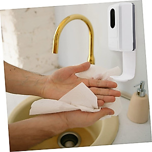 Alipis 2pcs Water Tray Plastic Bracket soap Dispenser drip Catcher Wall Soap Holder Bathroom Drip Tray Automatic soap Dispenser Tray Wall Mount drip Foam Household White handwashing Fluid