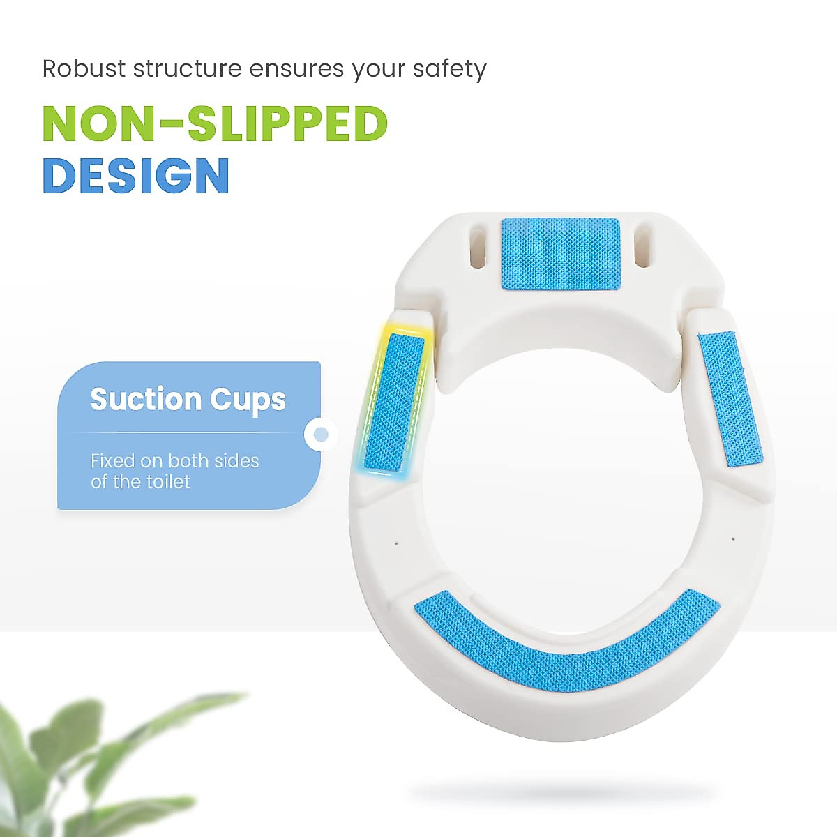 OasisSpace Hinged Toilet Seat Riser - Elevated Toilet Seat for Standard Toilet, Raised Elevated Handle, Handicap Toilet Seat Riser 4 Inch, Raised Toilet Seat for Senior