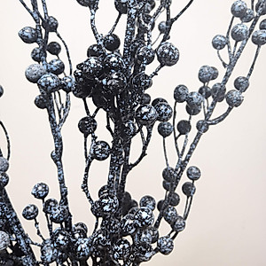 JD ARTIFICIAL PLANTS 4pcs 41" Long Stem Blue Berry Branches Tree Twigs for Home Decor Tall Vase Housewarming Gift Office Restaurant Wedding Garden Patio Photography Props(Dark Blue)