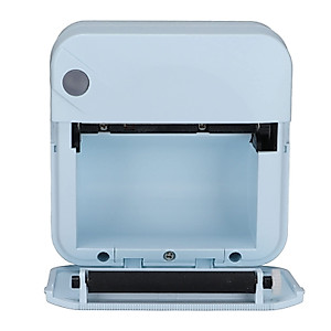 Wisoqu Pocket Printer, 200DPI Mini Thermal Printer Rechargeable Portable Photo Printer for Study Home Office, Builtin 800mah Lithium Battery (Blue)