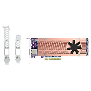QNAP QM2-2P410G1T 2 x PCIe Gen4 NVMe SSD & 10GbE (10G/5G/2.5G/1G/100M) Port Expansion Card to Enhance Performance