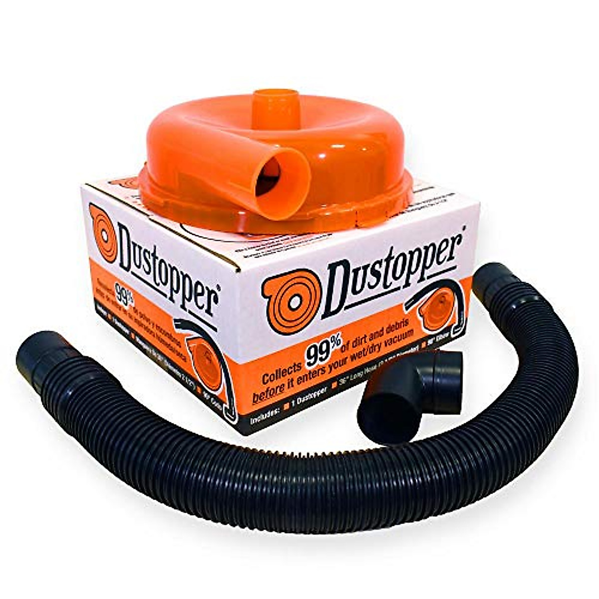 Dustopper High Efficiency Dust Separator, 12 in. dia, with 2.5 in hose, 36 in. long