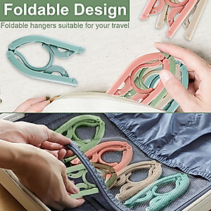 20 Pcs Travel Hangers - Foldable Travel Hangers for Suitcase, Retractable Portable Folding Clothes Hangers, Clothes Drying Rack for Travel