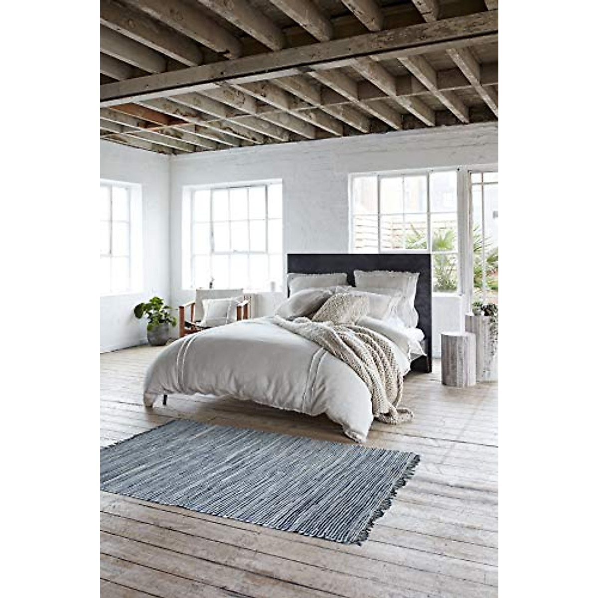 French Connection Home Halima Denim Chindi 28" x 48" Moroccan Accent Rug, Halima