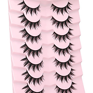 Manga Lashes False Eyelashes Doll Dramatic Eyelashes Anime Cosplay Japanese Style Lashes Spiky Long Thick Mink Eye Lash Strips by EYDEVRO