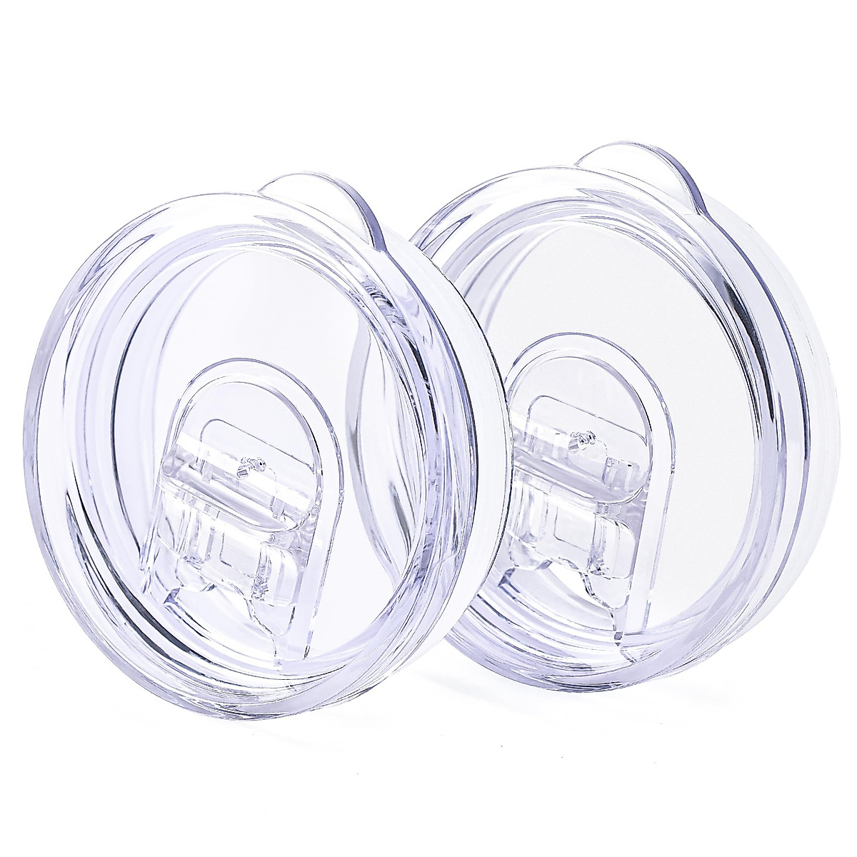 Prurex 2 Pack 20 oz Skinny Tumble Lids,Replacement Spill Proof Splash Resistant Sliding Cup Covers for 2.73" Inner DiameterTumbler,Straw Friendly,BPA Free